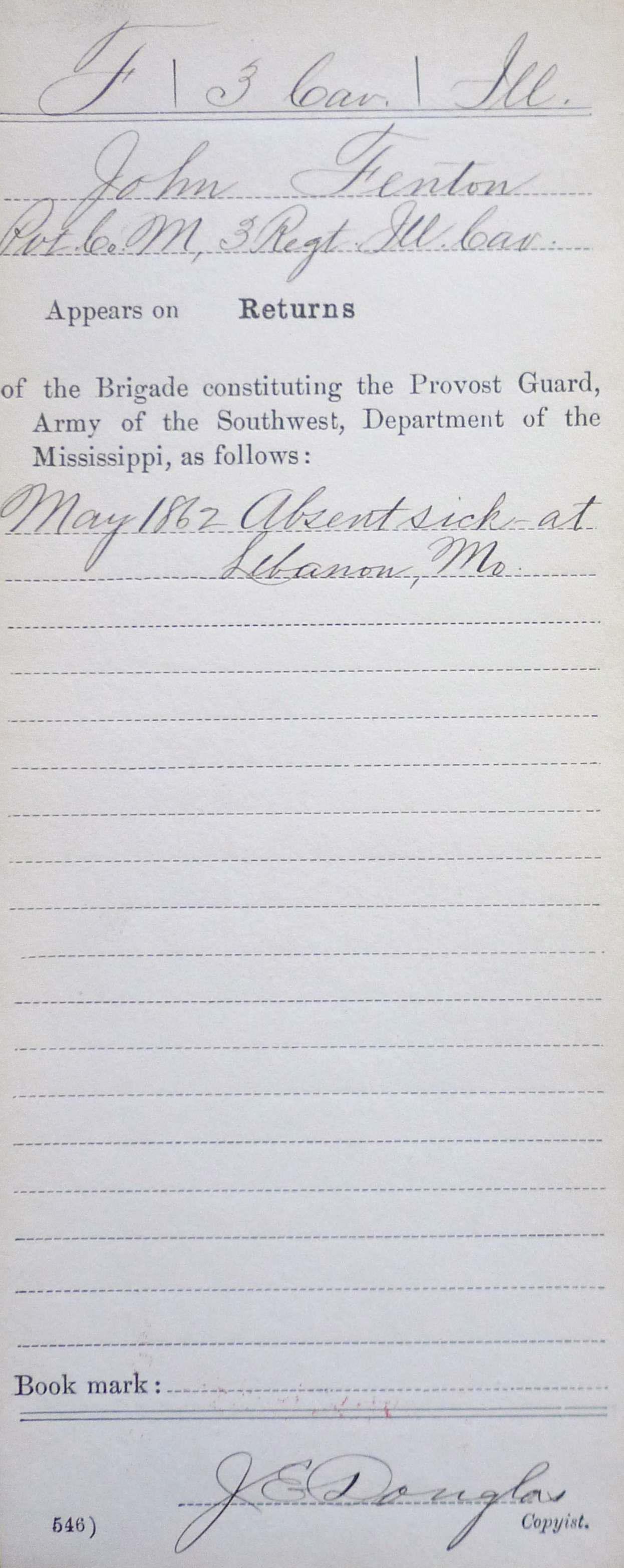 Military Monday: A Civil War Compiled Service Record | Homestead Genealogy